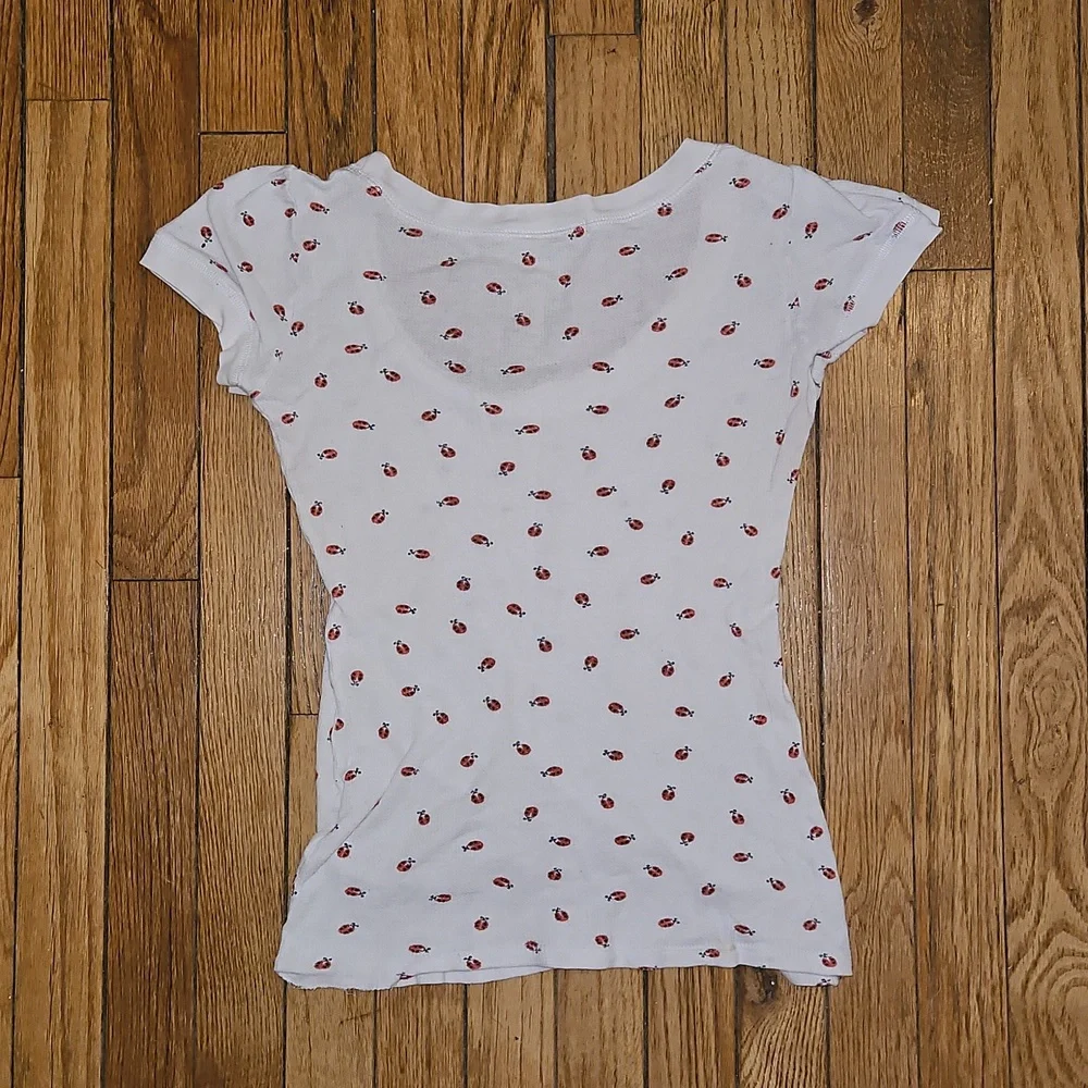 Forever 21 | Tops | Vintage Forever 2 White And Red Ladybug Scoop ...